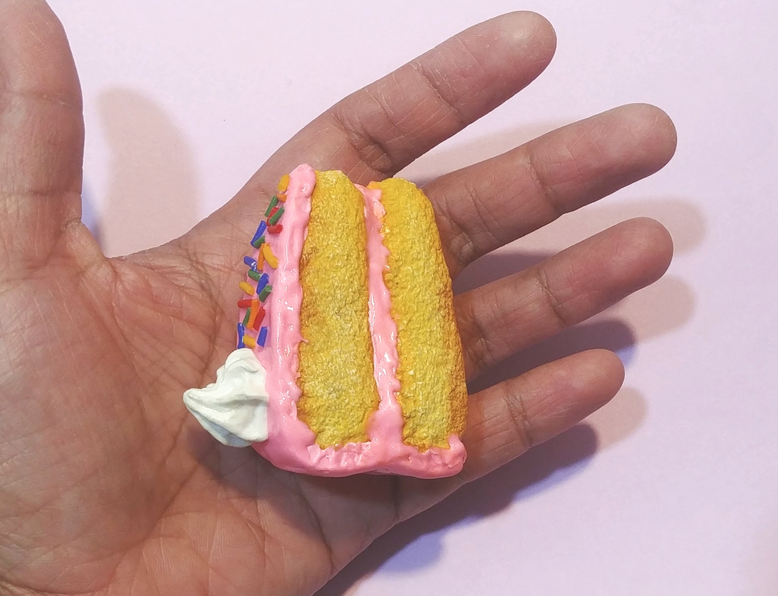 Slice of Cake Magnet, Miniature Polymer Clay Fake Food Magnets, Unique ...