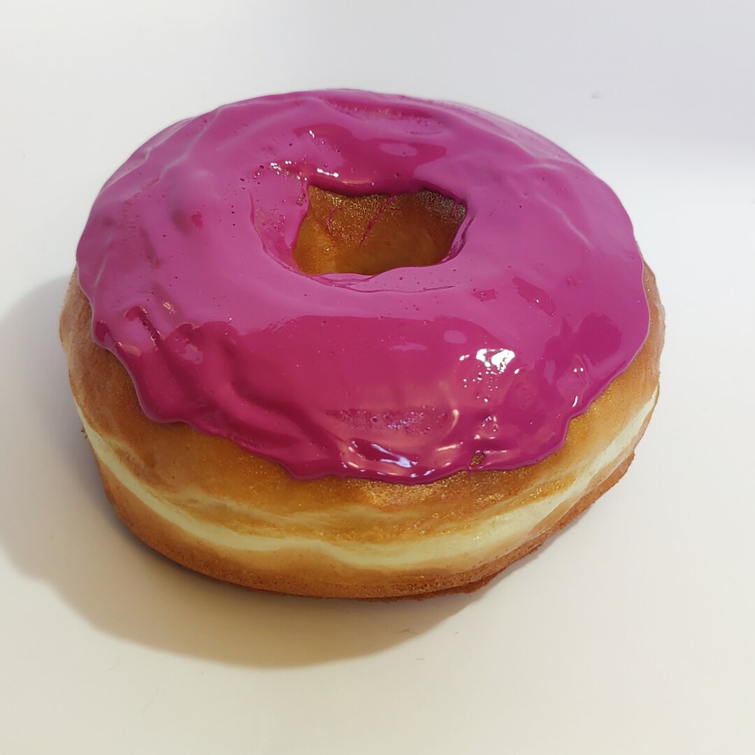 Pink Frosted Donut Wall Decor, 3D Fake Food Art, Donut Prop, Pop Art ...