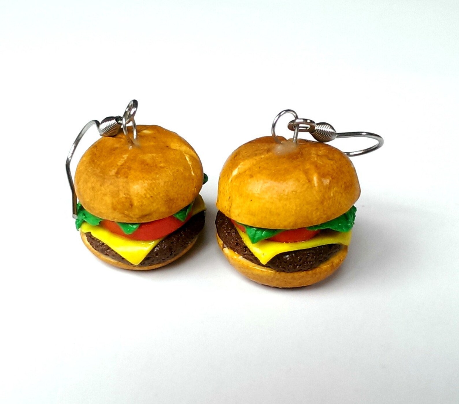 Burger Earrings Miniature Food Jewelry Food Earrings Funny | Etsy