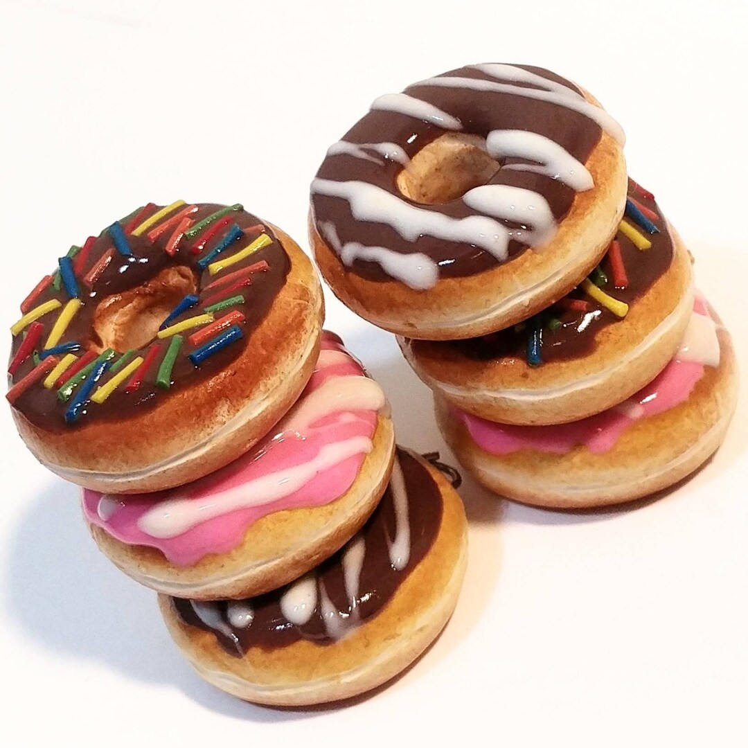 Donut Ring Jewelry // Miniature Food Jewelry, Realistic Food Charms ...