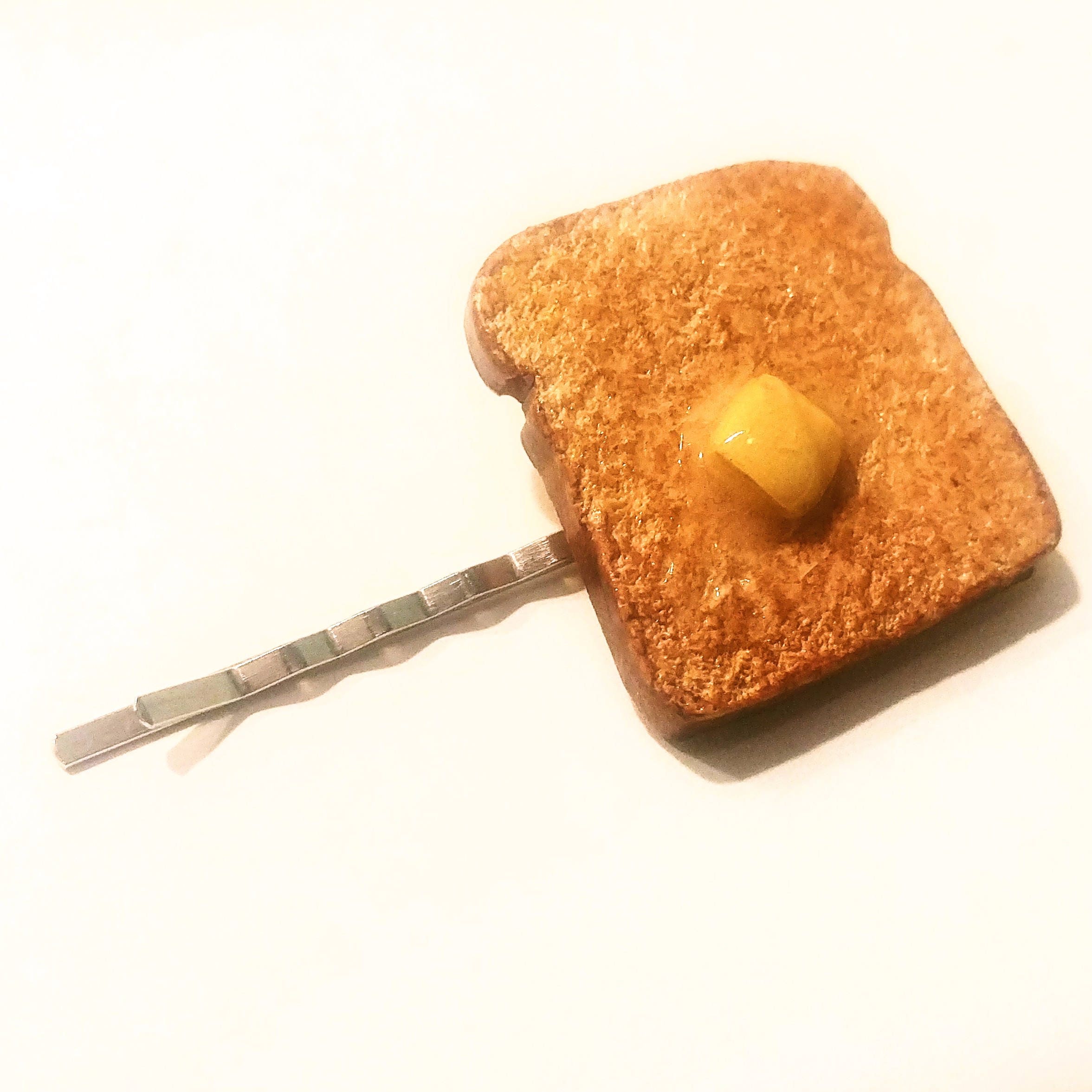 Buttered Toast Hair Pin 3D Fake Food Accessories Cute - Etsy