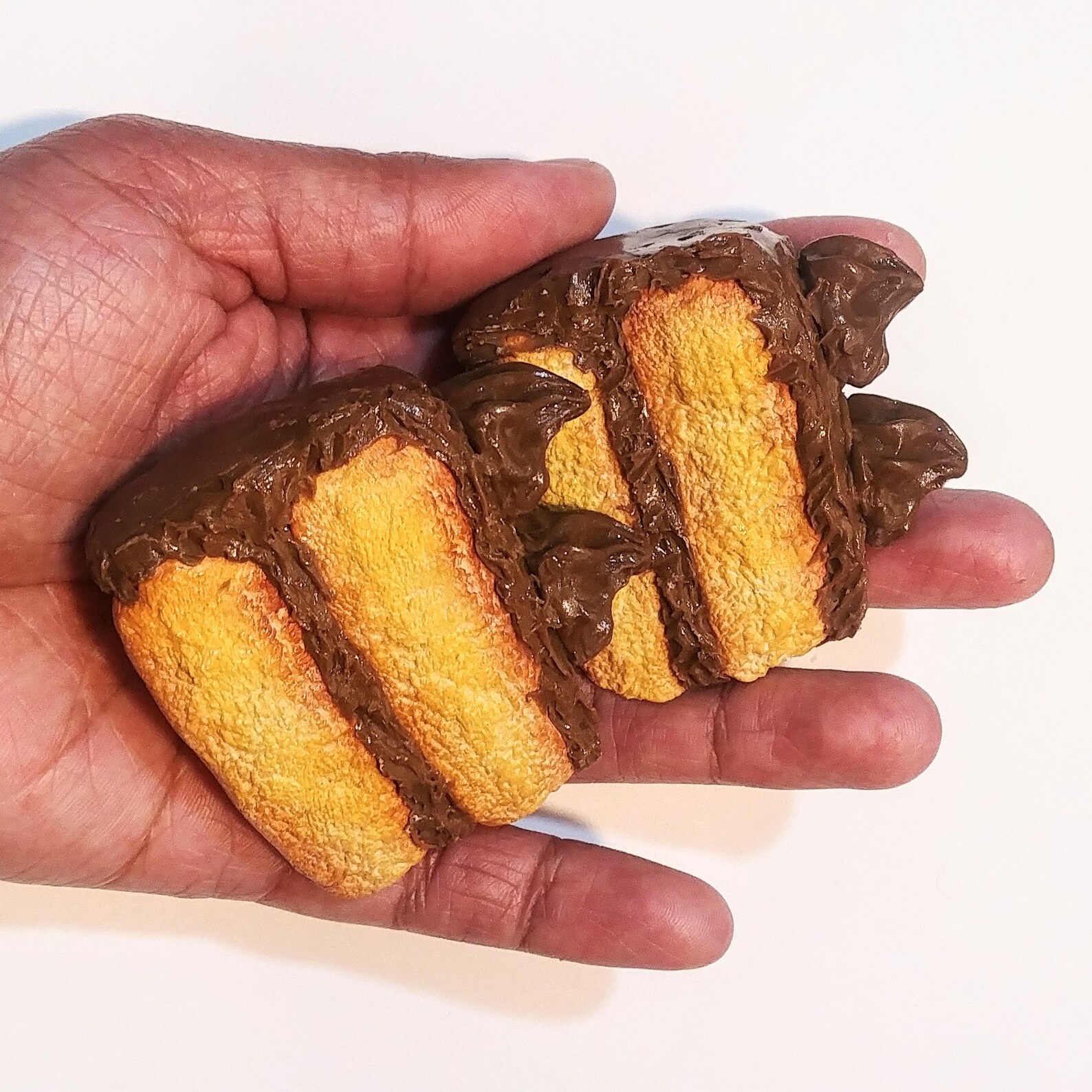 Chocolate Frosted Cake Slice Magnet , Miniature Polymer Clay Fake Food ...