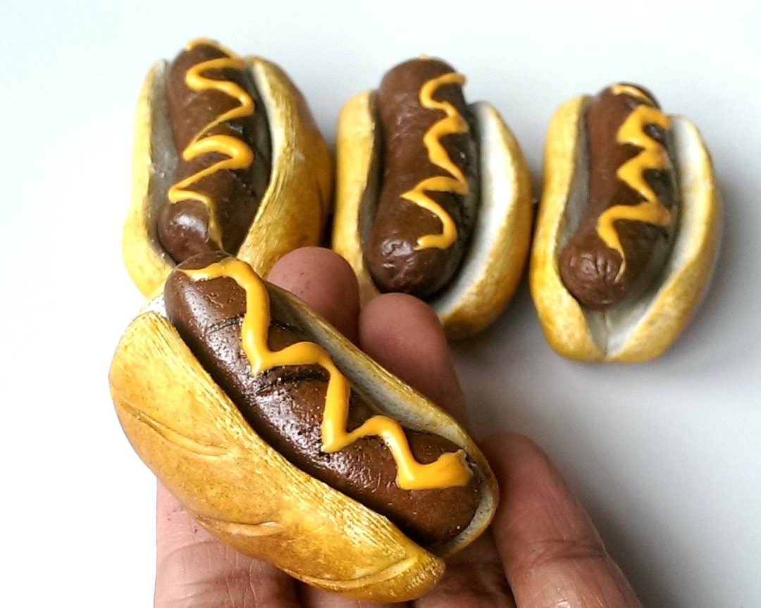 Bratwurst Sandwich Magnet, Miniature Food Fridge Decor - Etsy