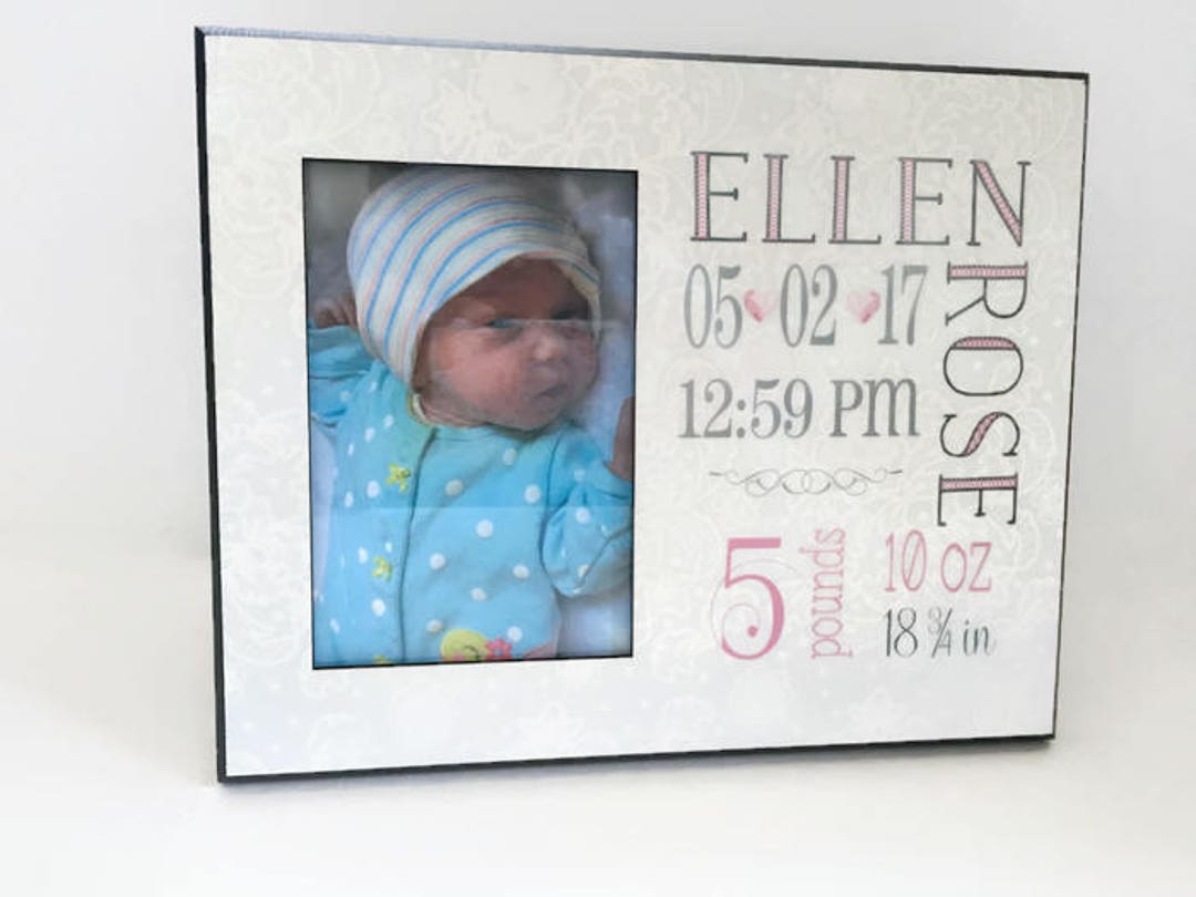 Baby Girl Personalized Picture Frame Baby Girl Gift - Etsy