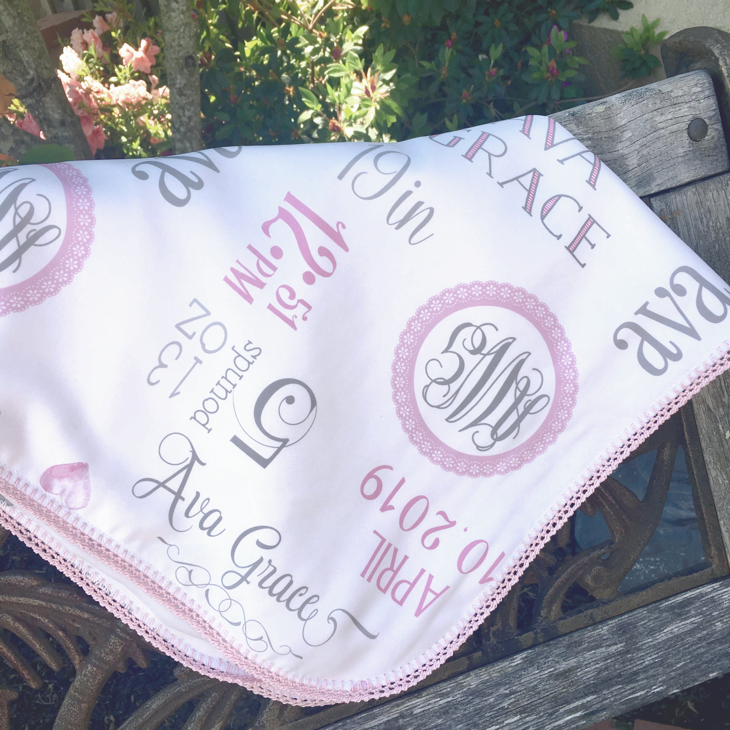 Personalized Baby Blanket Personalized Receiving Blanket - Etsy
