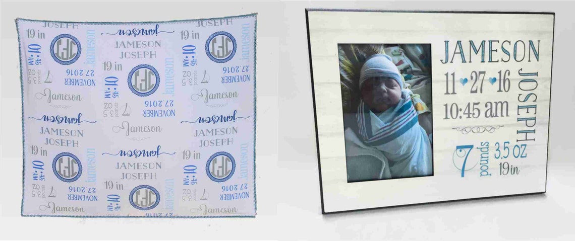 Baby Boy Personalized Picture Frame Baby Boy Gift - Etsy