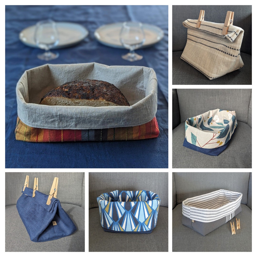Fabric Bread Baskets Handmade / Organiser / Storage / Bin / Basket ...