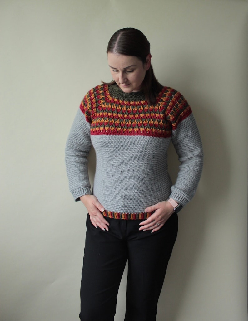 Winter Crochet Sweater PDF Pattern/ Women's Christmas Crochet Jumper ...