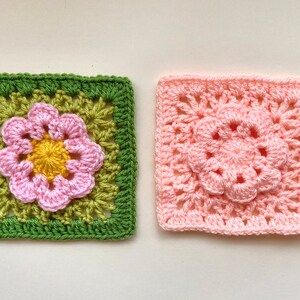 Crochet Flower Granny Square/ Granny Square PDF Pattern/ Flower Power ...