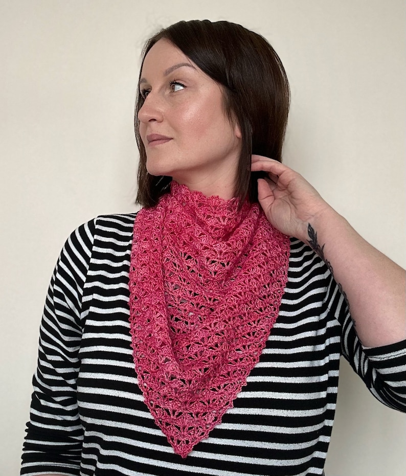 Crochet Neckerchief PDF Pattern/ Crochet Kerchief/ Crochet Shawlette ...