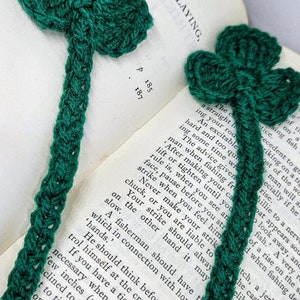 Crochet Shamrock Bookmark PDF Crochet Pattern/ Crochet Four Leaf Clover ...
