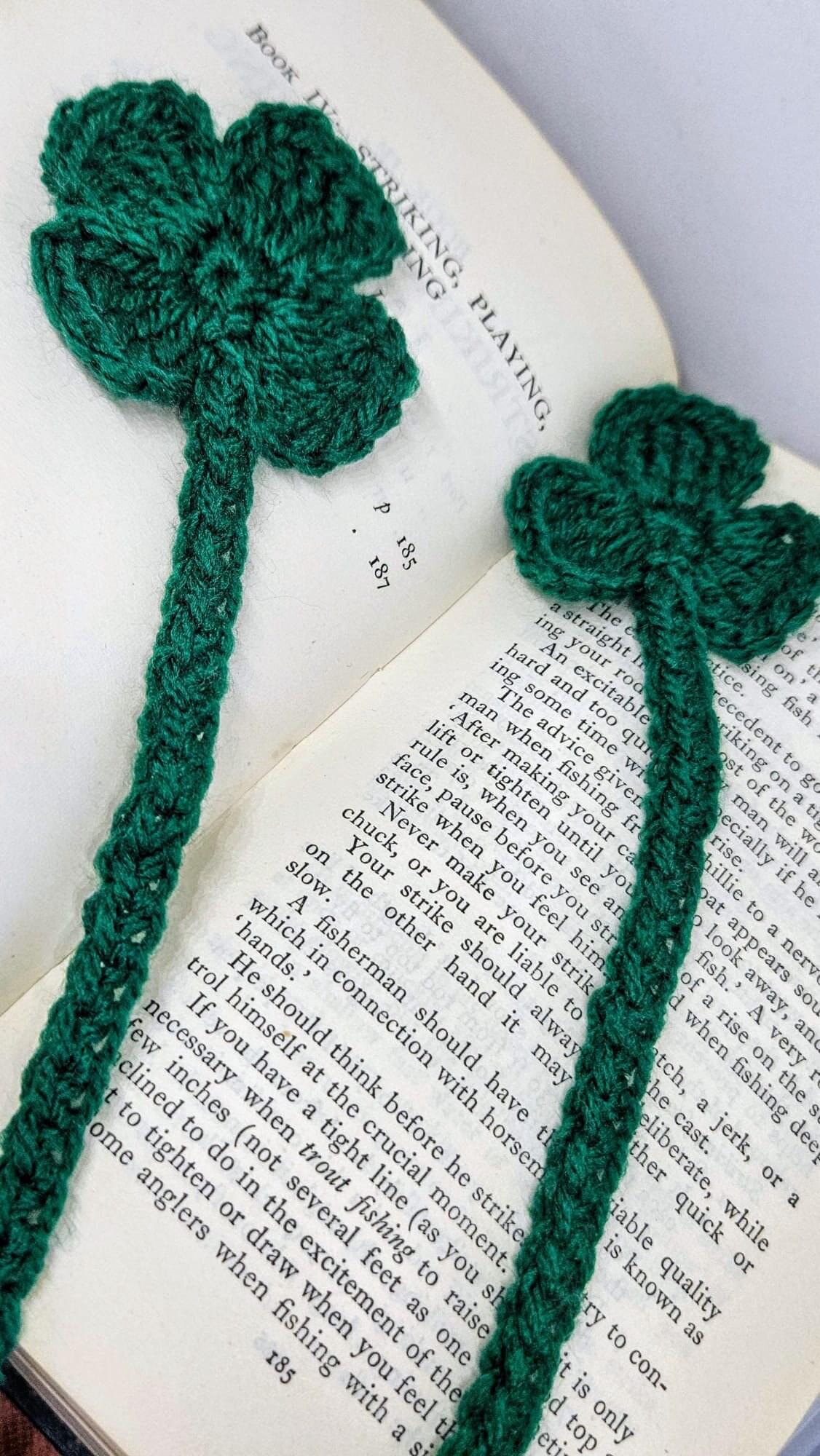 Crochet Shamrock Bookmark PDF Crochet Pattern/ Crochet Four Leaf Clover ...