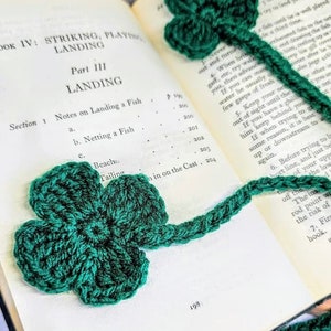 Crochet Shamrock Bookmark PDF Crochet Pattern/ Crochet Four Leaf Clover ...