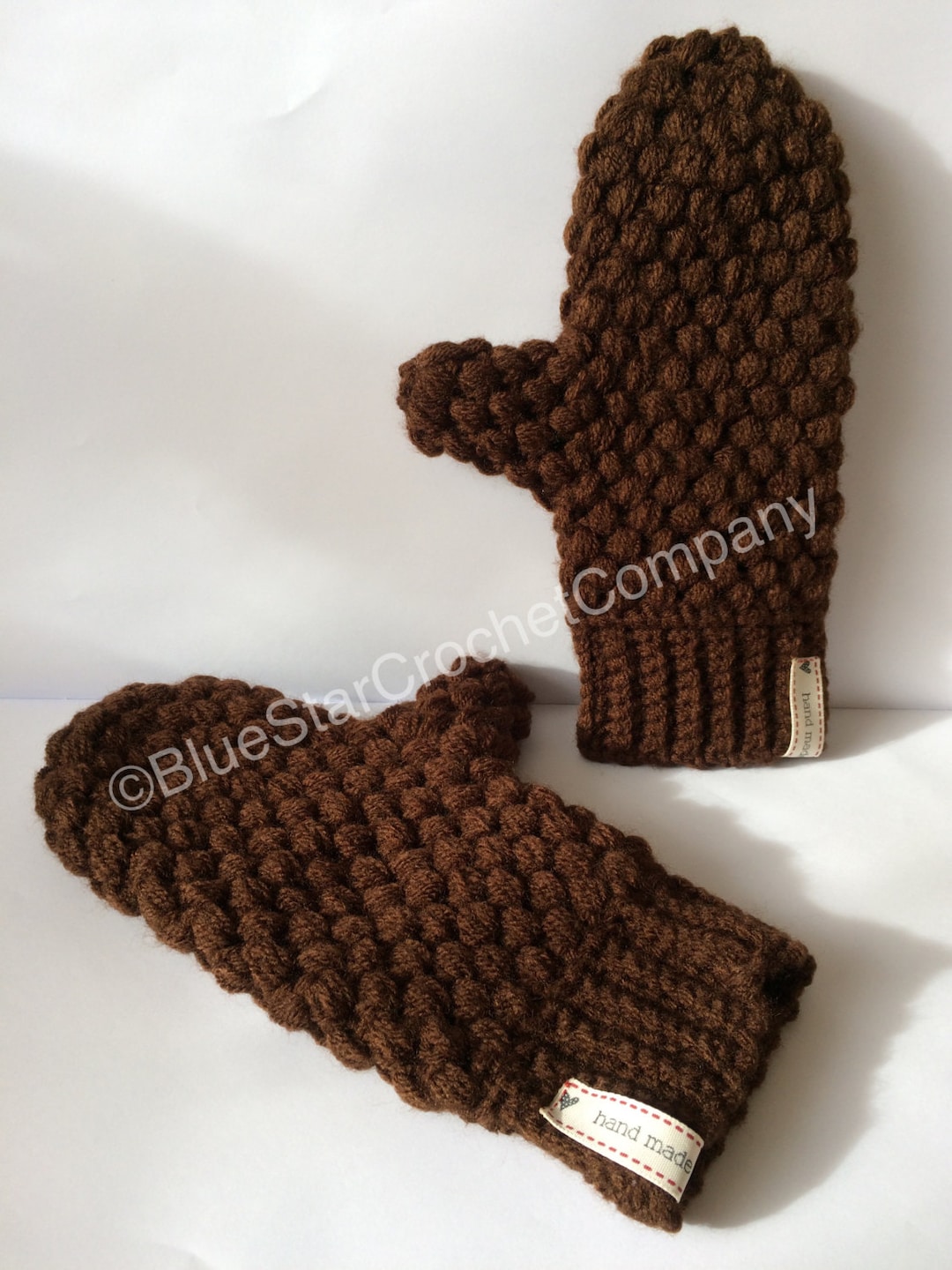 Puff Stitch Crochet Mittens -crochet Pattern -instant Download -pdf ...