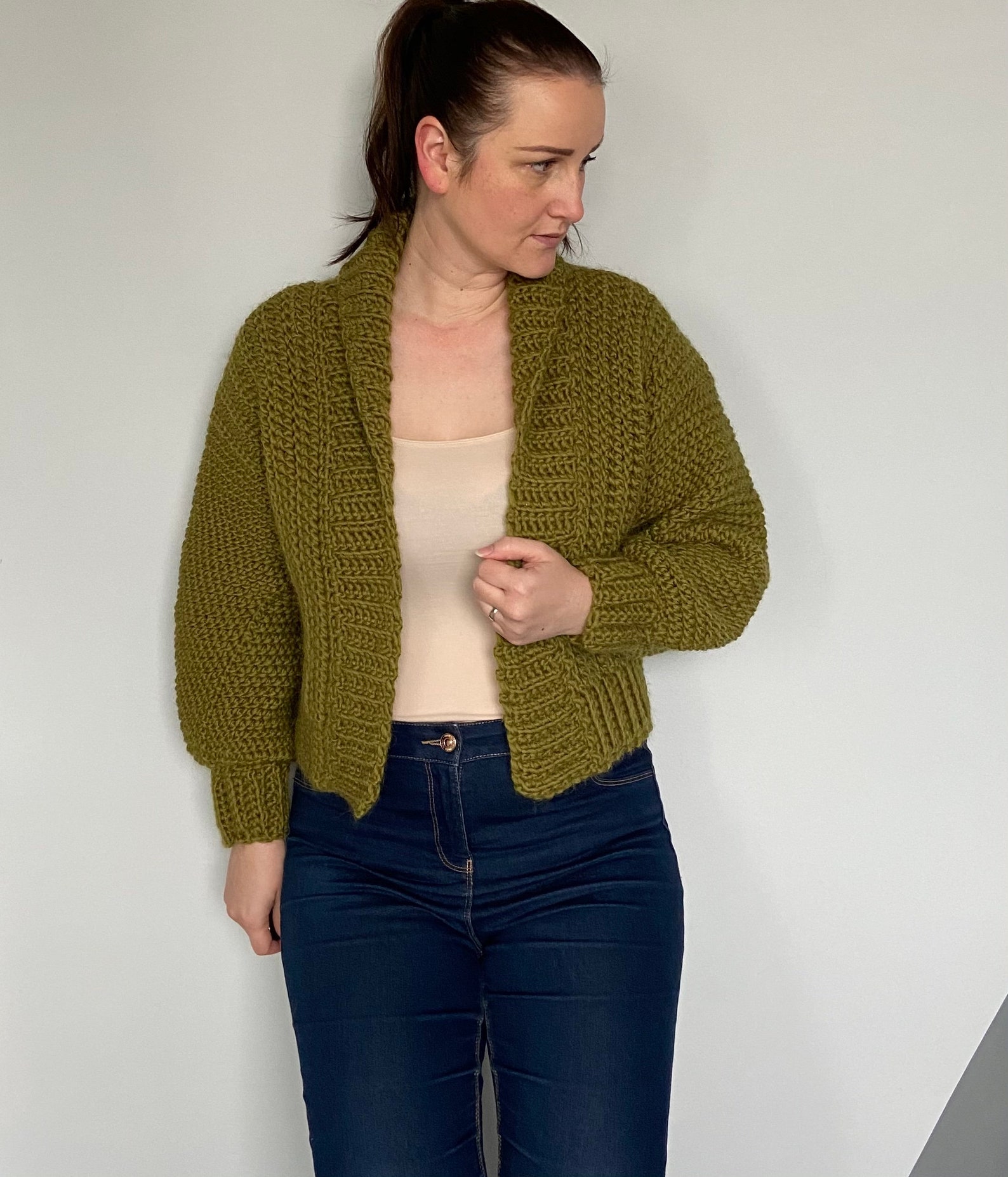 Super Chunky Crochet Cardigan PDF Pattern/ Crochet Bomber - Etsy