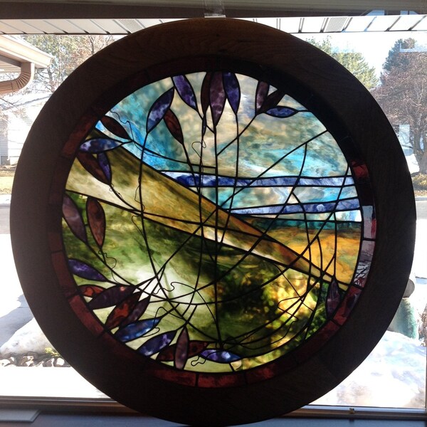 Round Stained Glass - Etsy