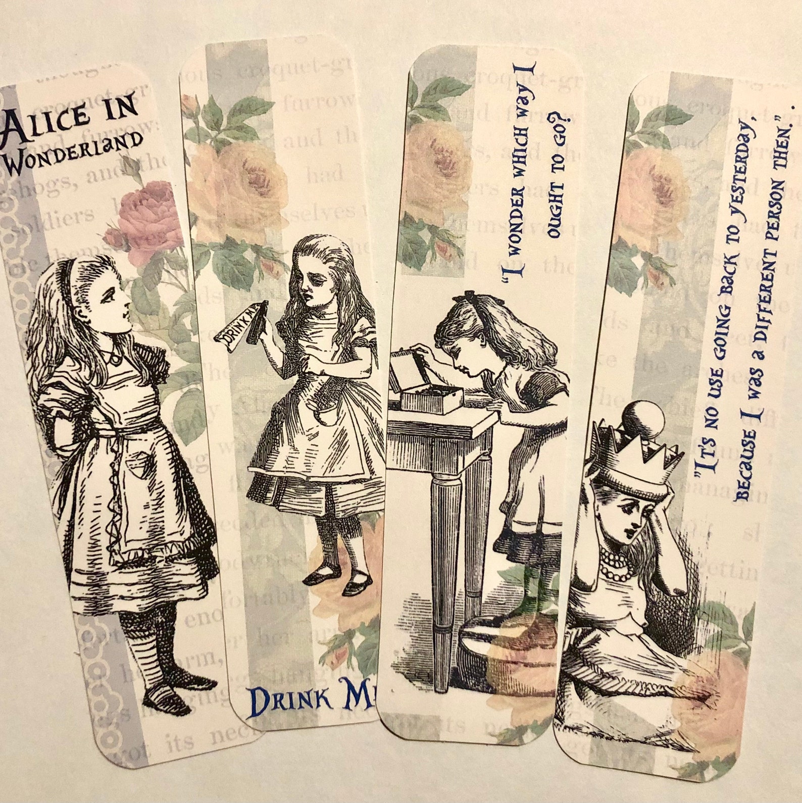 Alice in Wonderland Bookmarks. Ten Card Alice in Wonderland Bookmarks ...