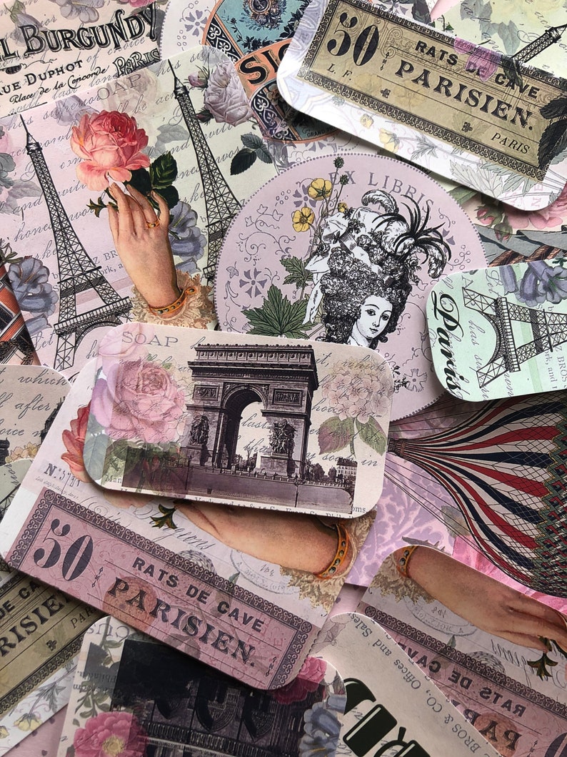 Paris Stickers. Pretty Vintage Style Paris Stickers for Your - Etsy UK