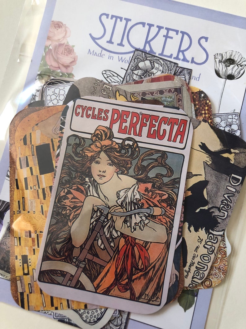 Art Deco Style Stickers. Pretty Period Style Stickers. - Etsy