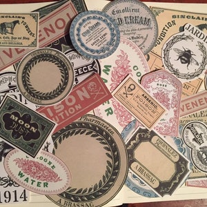 Label Stickers Old Fashion Label Stickers Junk Journal | Etsy