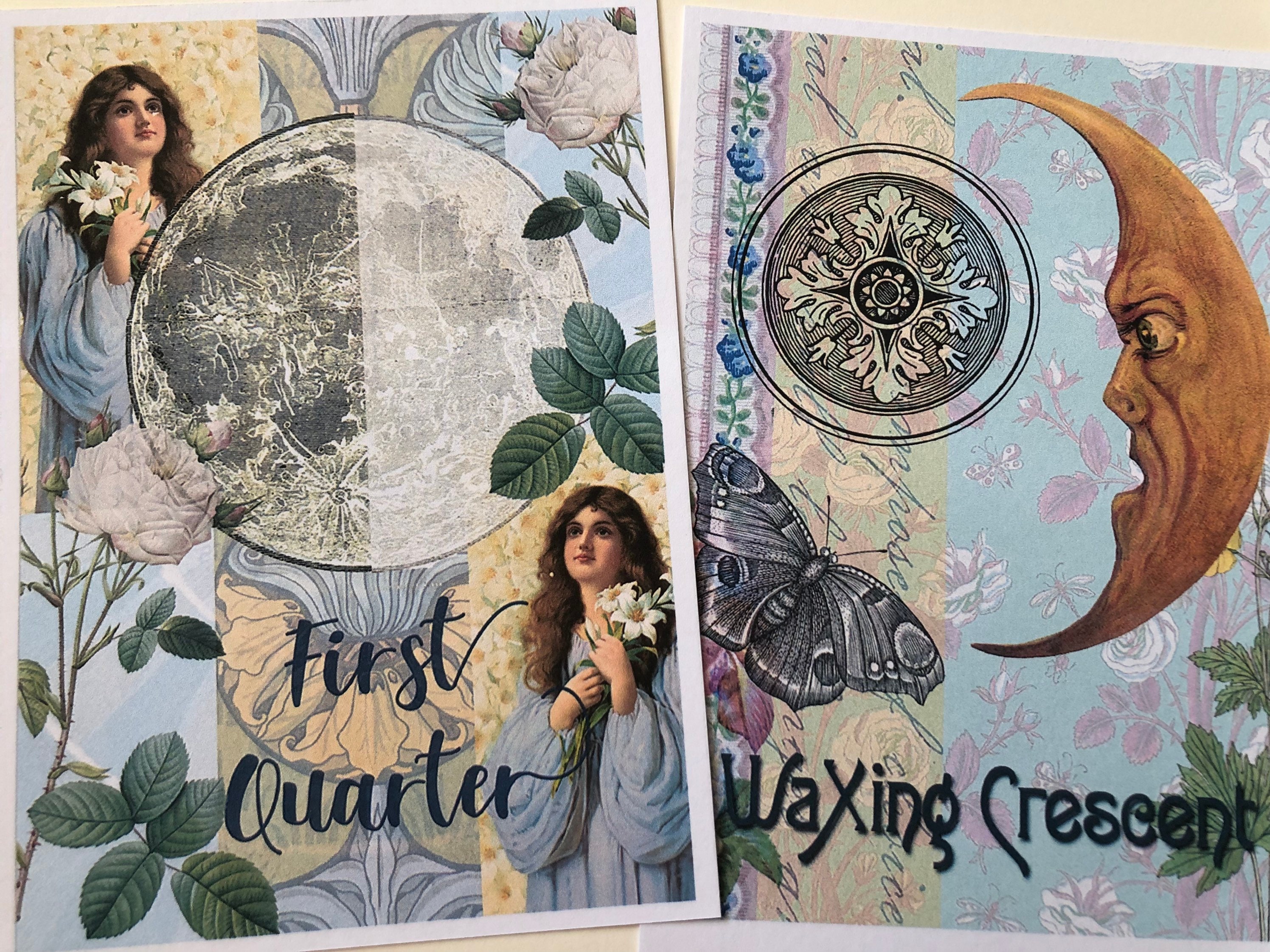 Moon Postcards. 6 Vintage Style Moon Postcards - Etsy UK