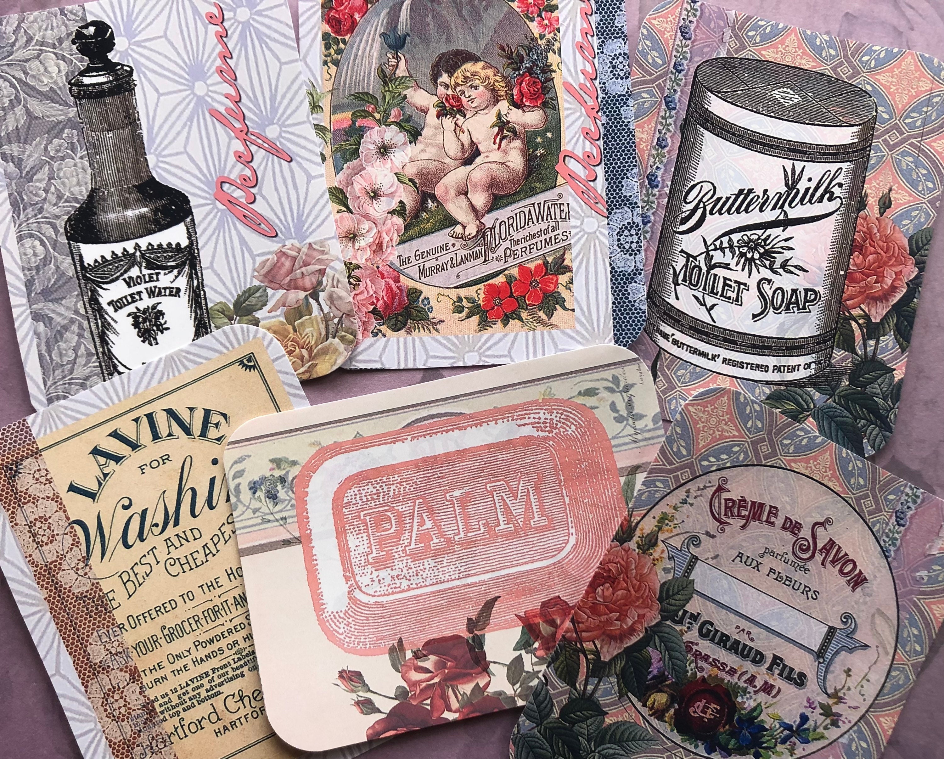 Perfume and Soap Stickers. Pretty Vintage Style Stickers - Etsy UK