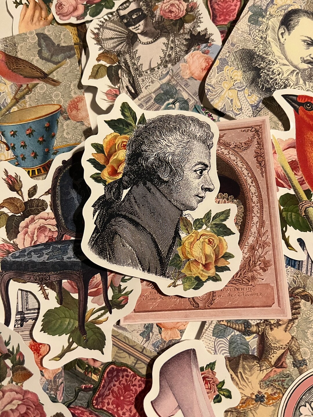 Baroque Stickers. Beautiful Baroque Style Stickers With Floral Images ...