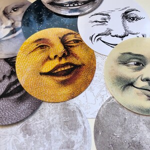 Moon stickers. Illustrated moon stickers | Etsy