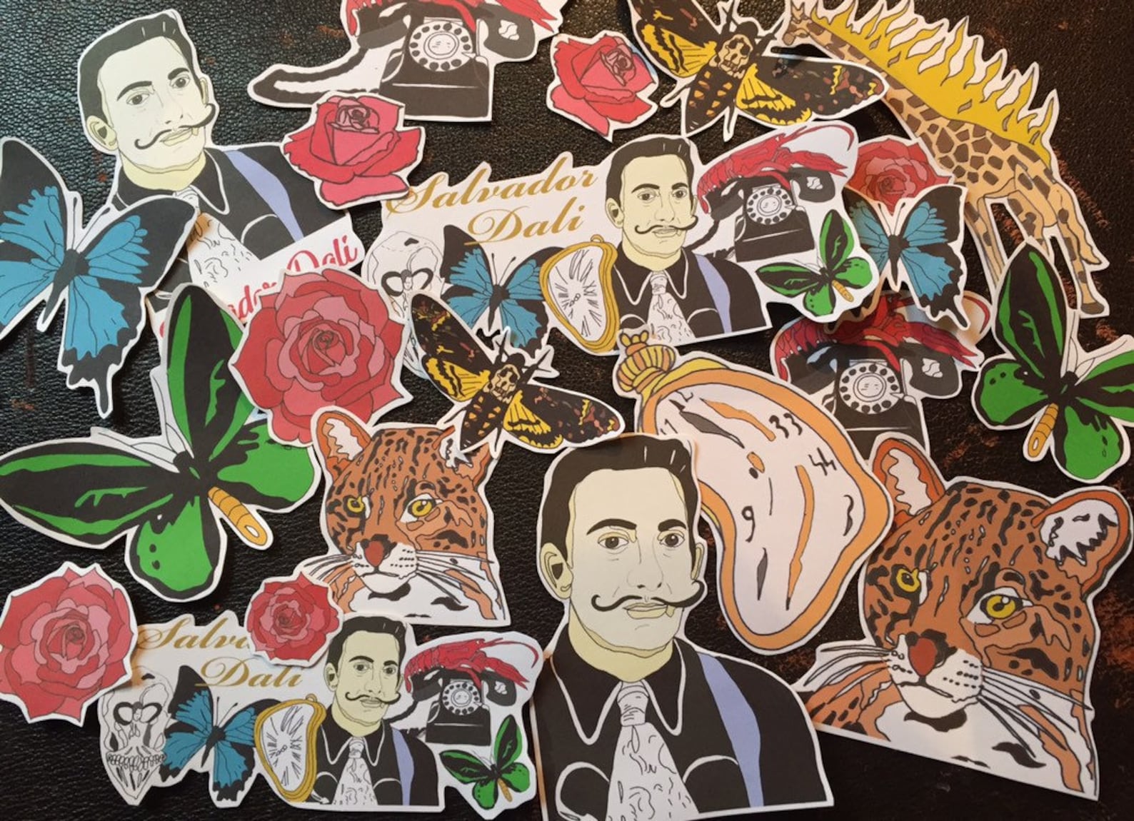Salvador Dali Stickers for Your Laptop Journal or Scrap Book. | Etsy UK