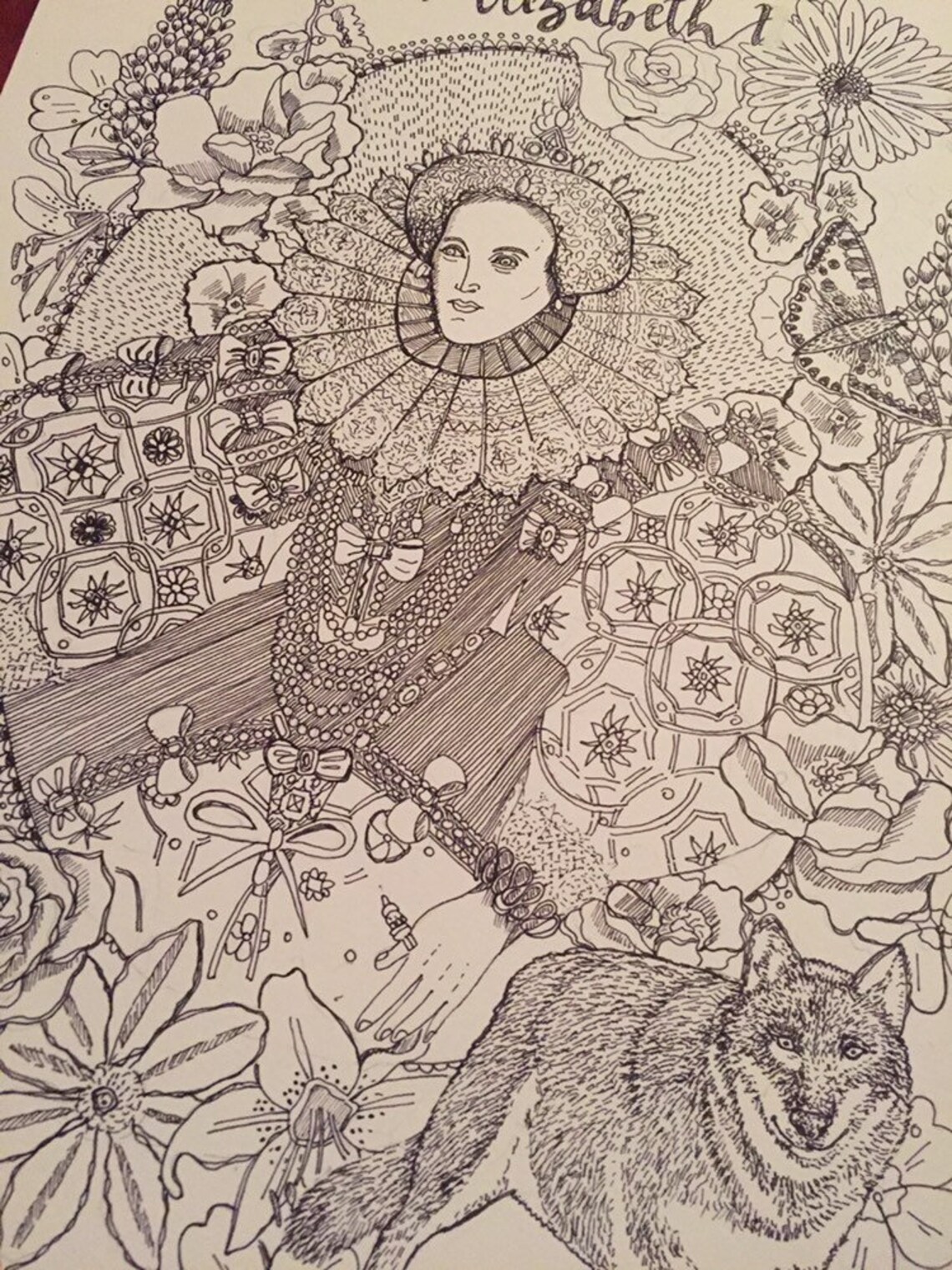 Queen Elizabeth 1st Print From My Original Drawing of the - Etsy UK