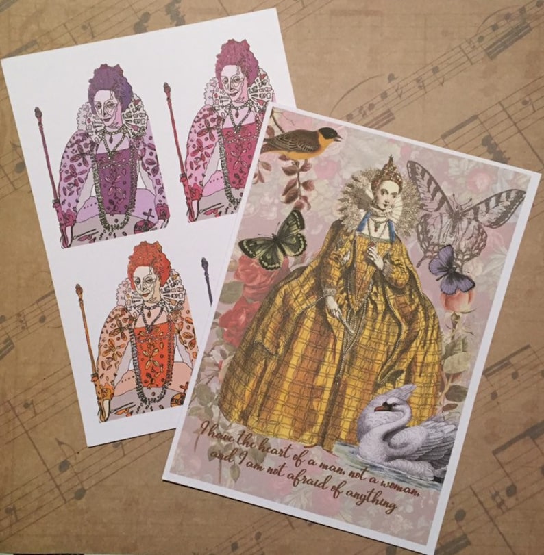 Tudor Stationery Set Stickers and Postcard Set Featuring | Etsy