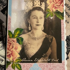 Queen Elizabeth 2nd Card. Blank Greetings Card With Queen Elizabeth 2nd ...