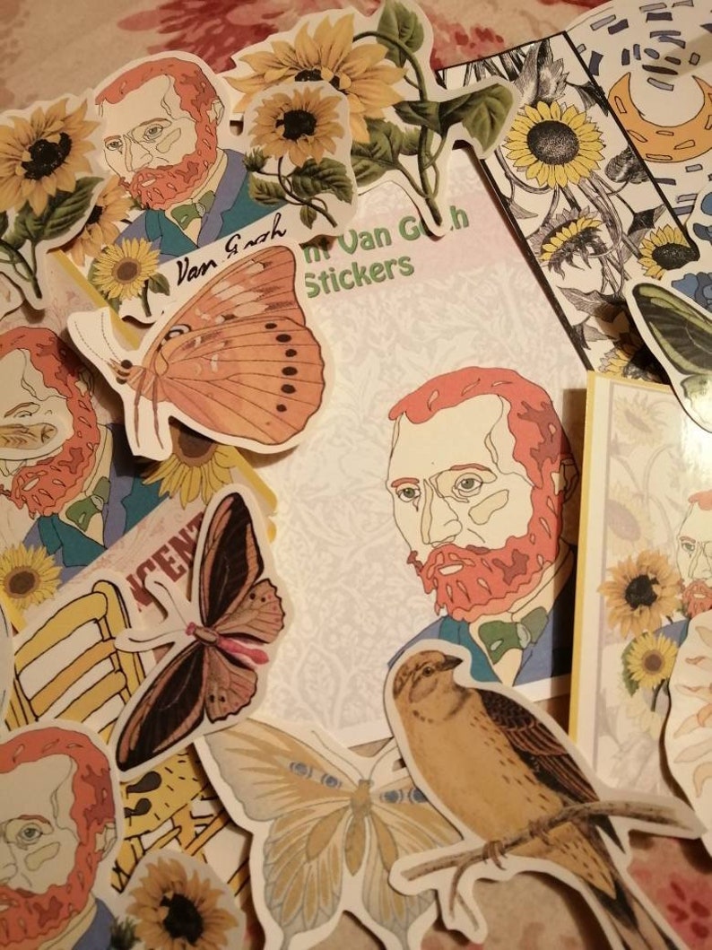 Stickers, Van Gogh Stickers for Your Journal, Laptop, Scrapbook and ...