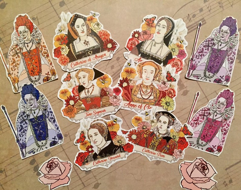 Tudor Stationery Set Stickers and Postcard Set Featuring | Etsy