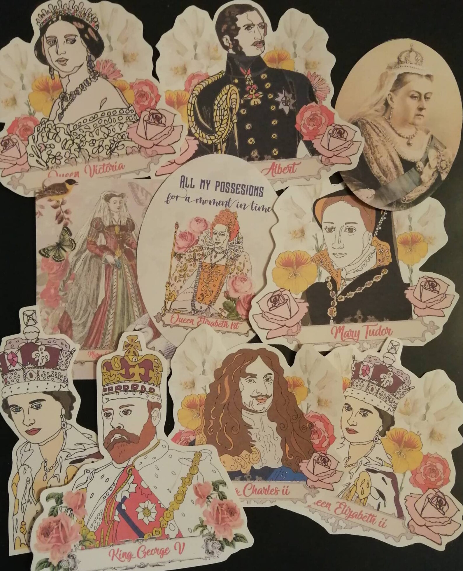 Royalty Stickers Ready to Stick in Your Journal Featuring - Etsy UK
