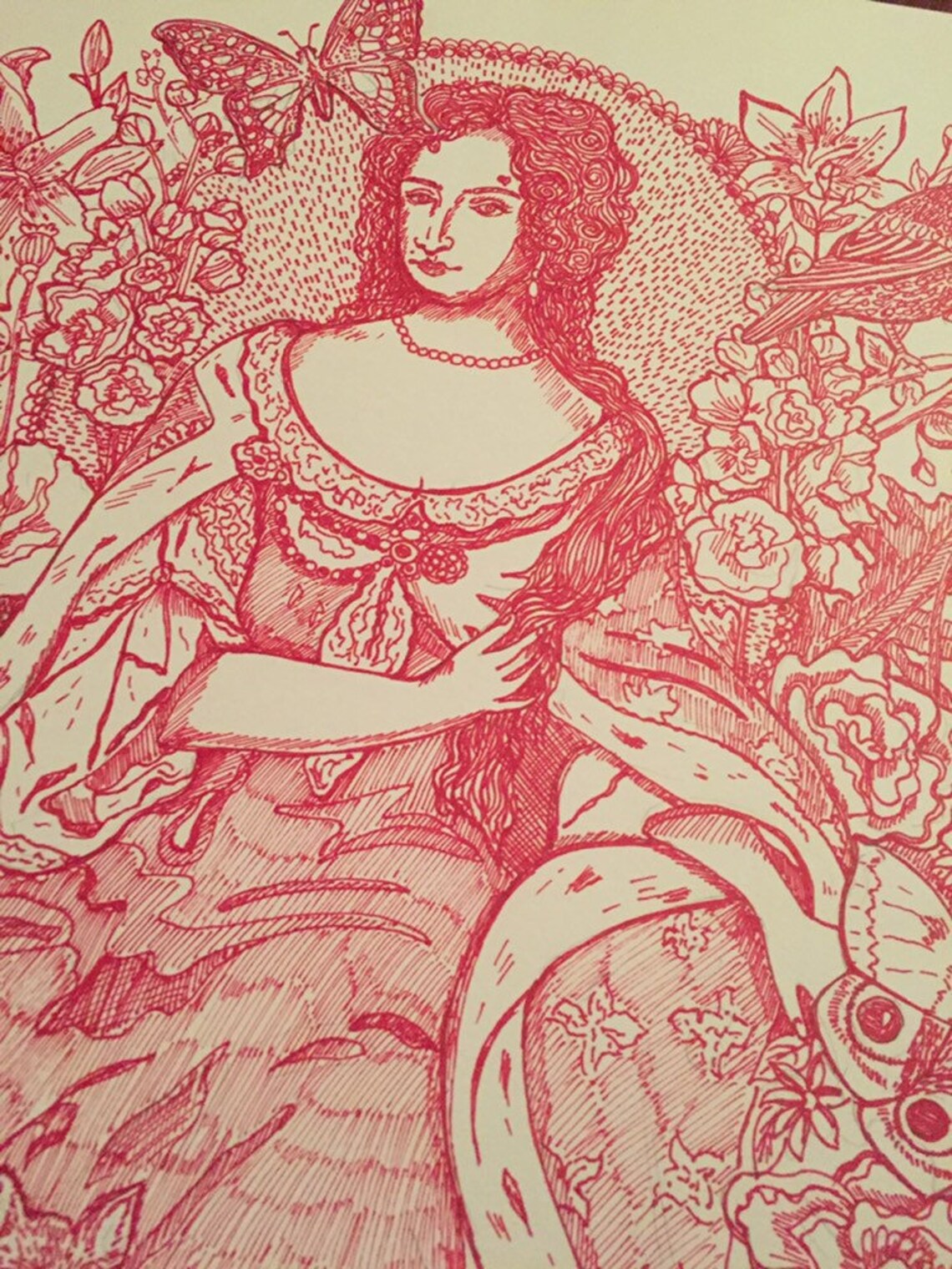 Queen Mary II of England Print Taken From My Original Drawing - Etsy UK