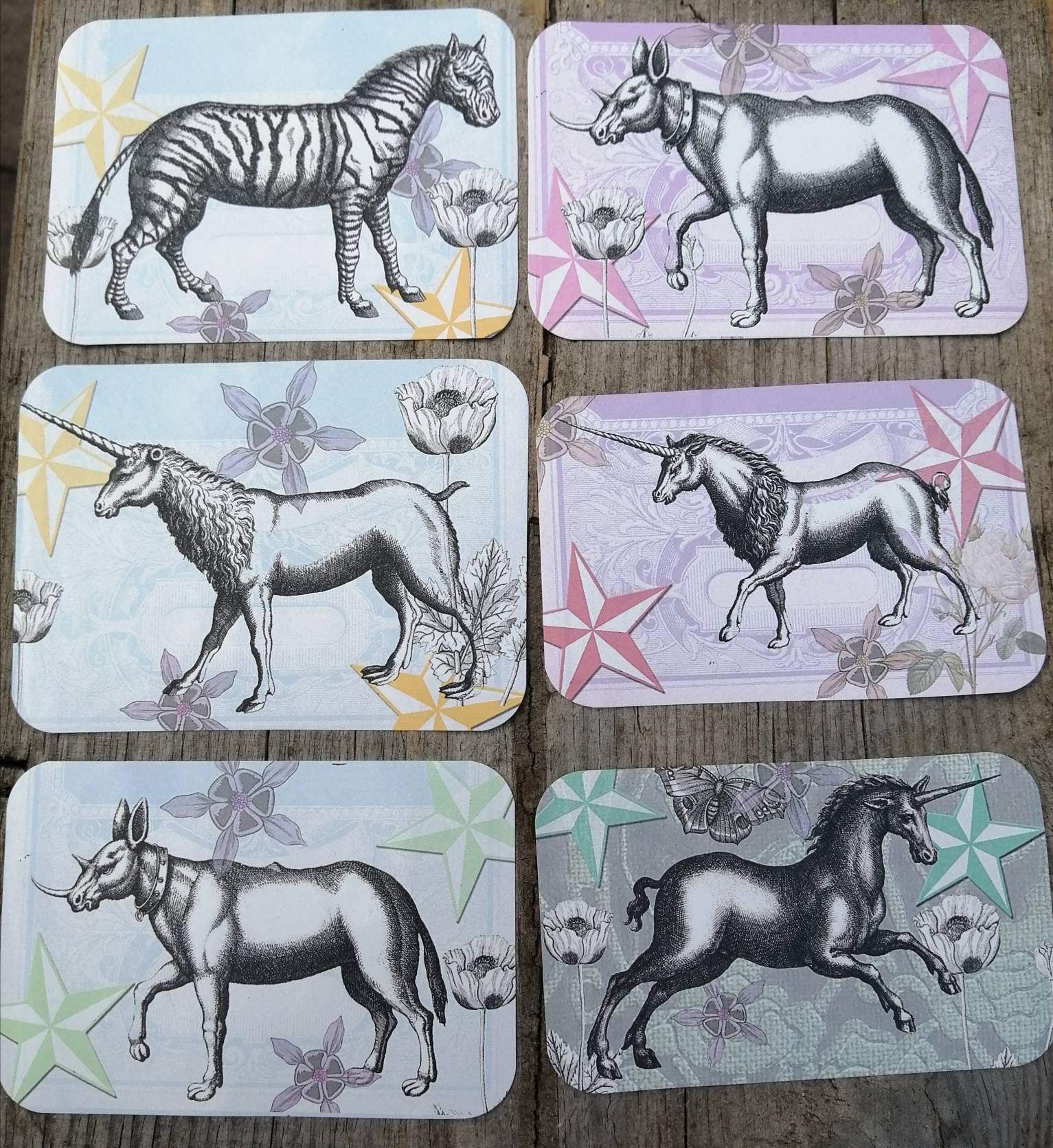 Mythological Creatures Stickers Unicorns Zebras and More | Etsy
