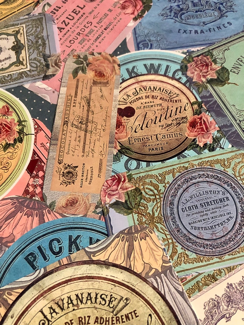 Label Stickers Old Fashion Label Stickers Junk Journal - Etsy UK