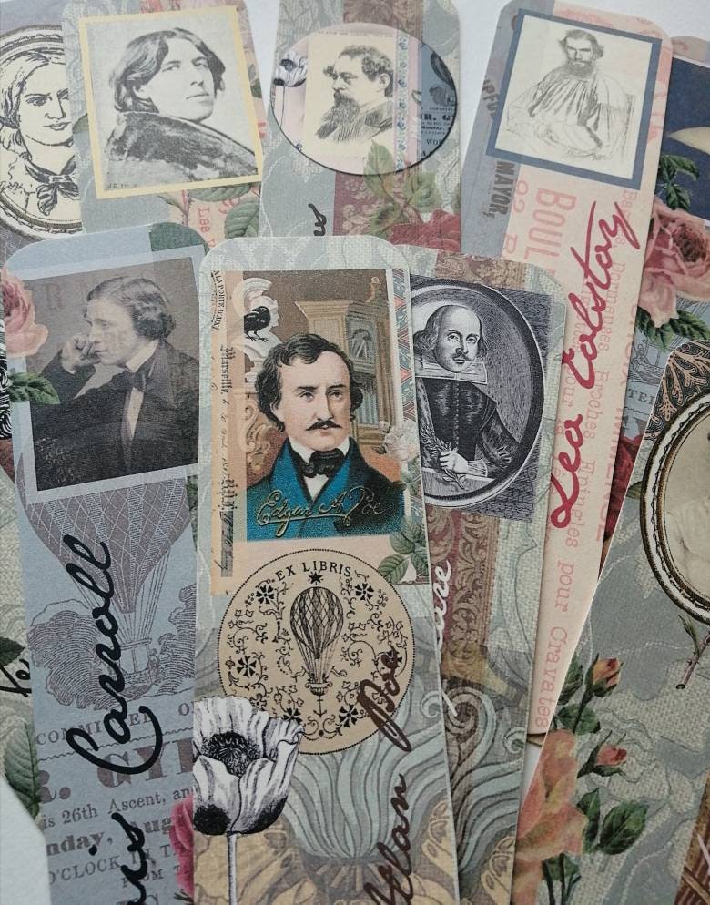 Author Bookmarks 10 Bookmarks Featuring Classic Novelists. - Etsy UK