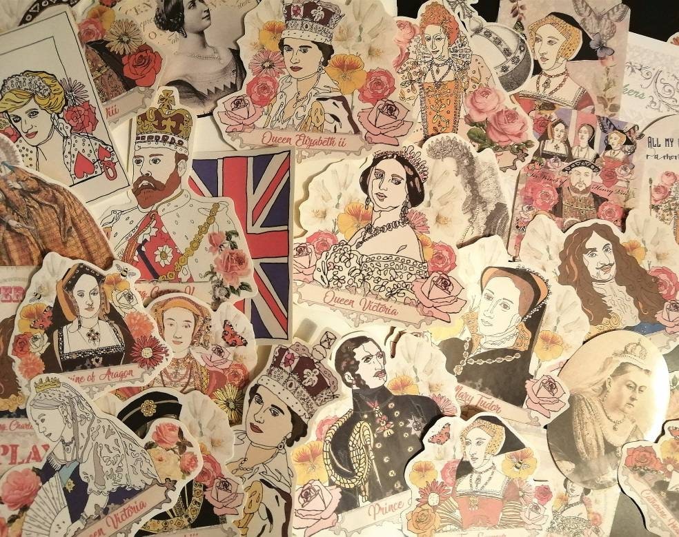 Royalty Stickers Ready to Stick in Your Journal Featuring - Etsy UK
