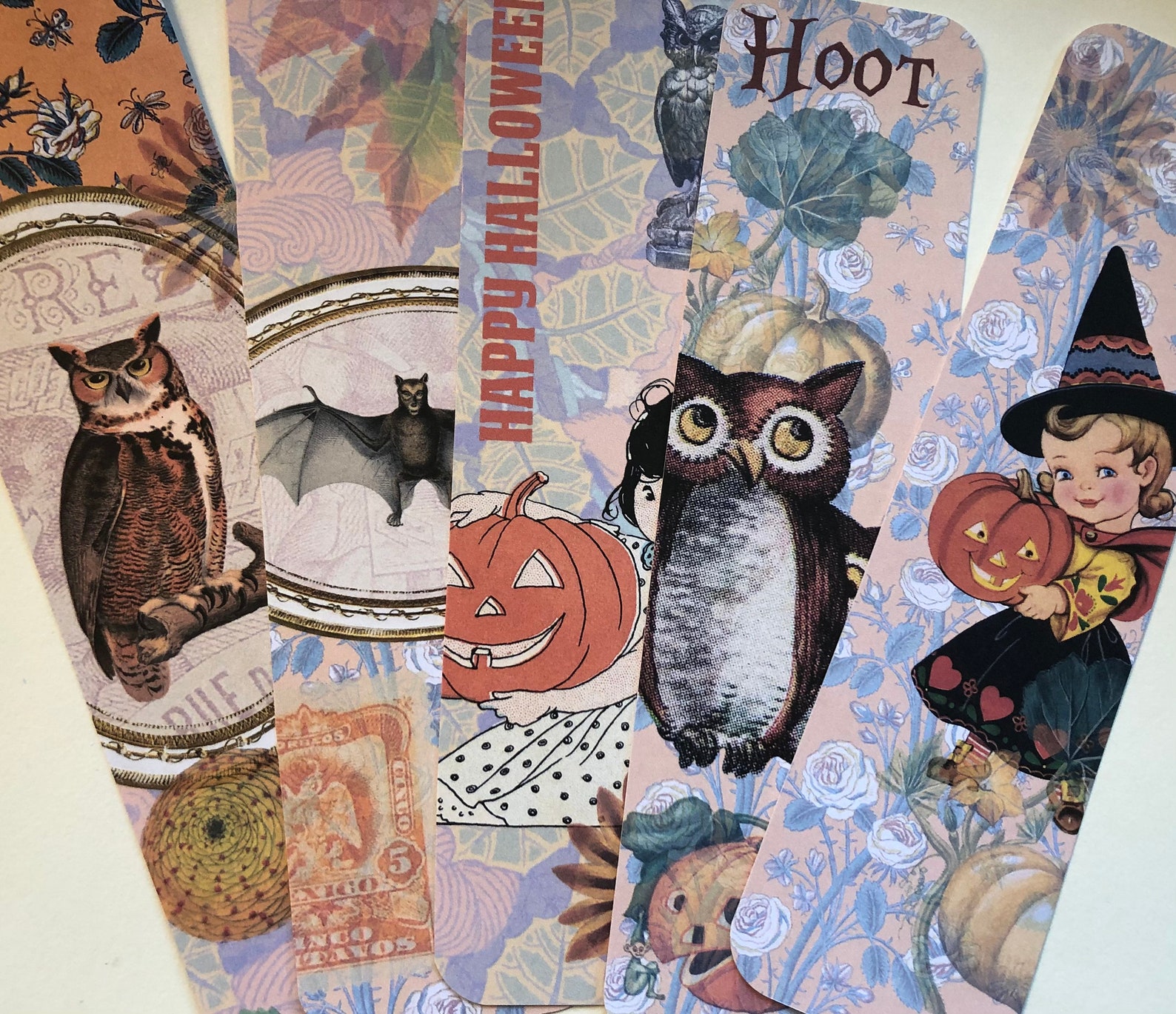 Halloween Bookmarks. Cute Retro Style Halloween Bookmarks - Etsy UK