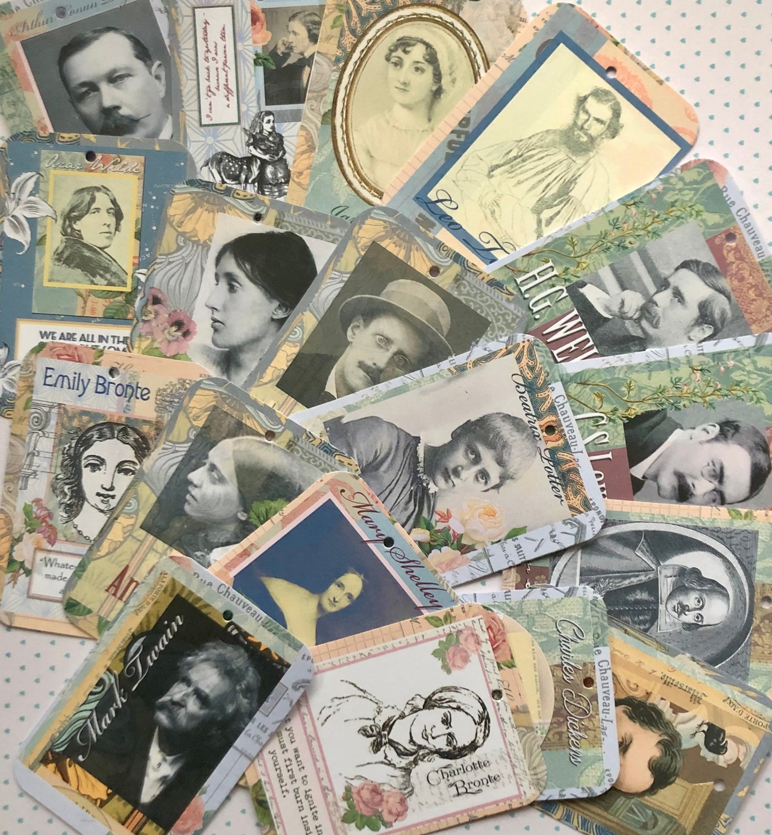 Author Stickers. Vintage Style Stickers of Well Known Authors - Etsy