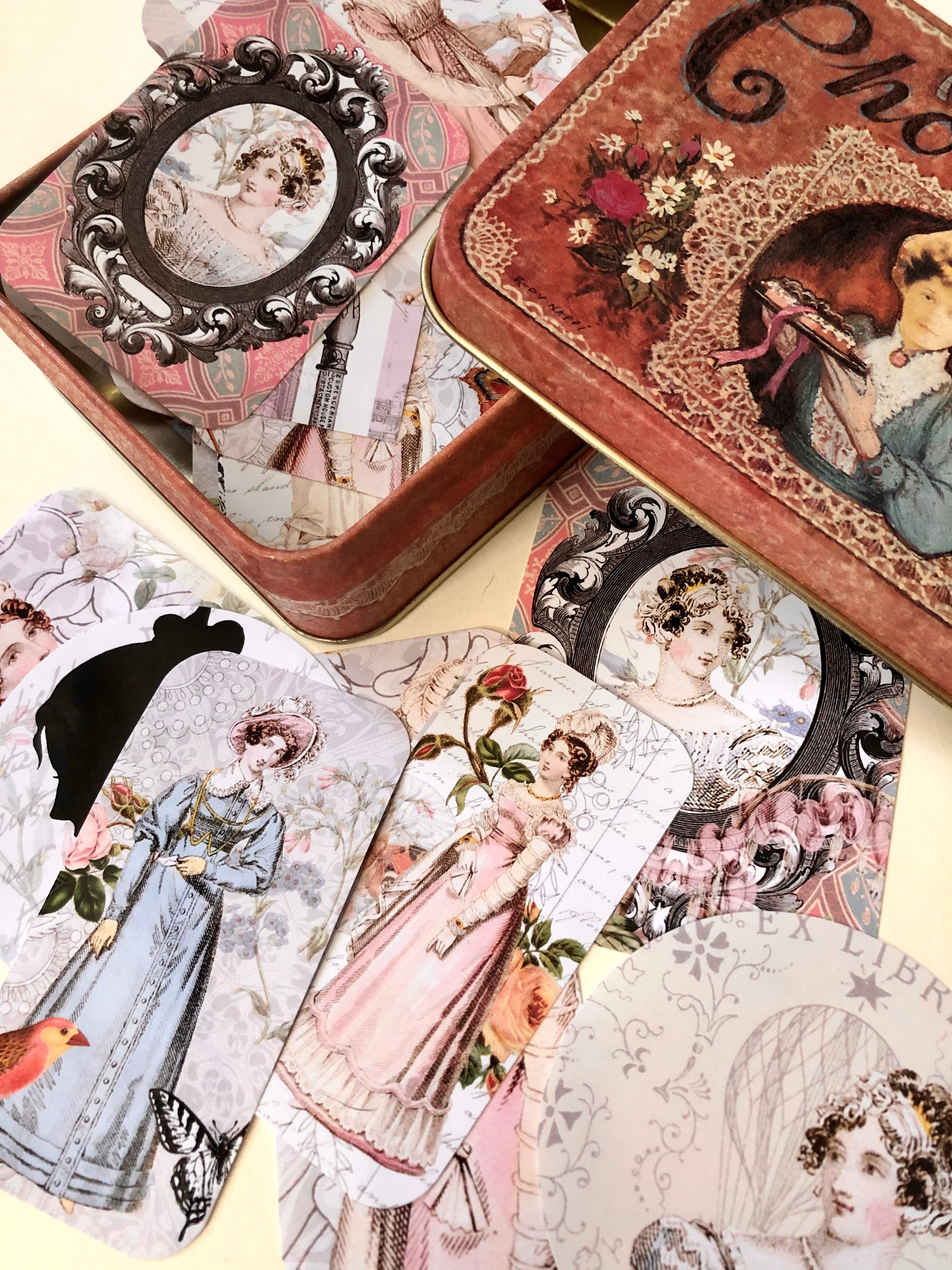 Jane Austen Stickers, Pride and Prejudice, Pastel Fashion Stickers (18 ...