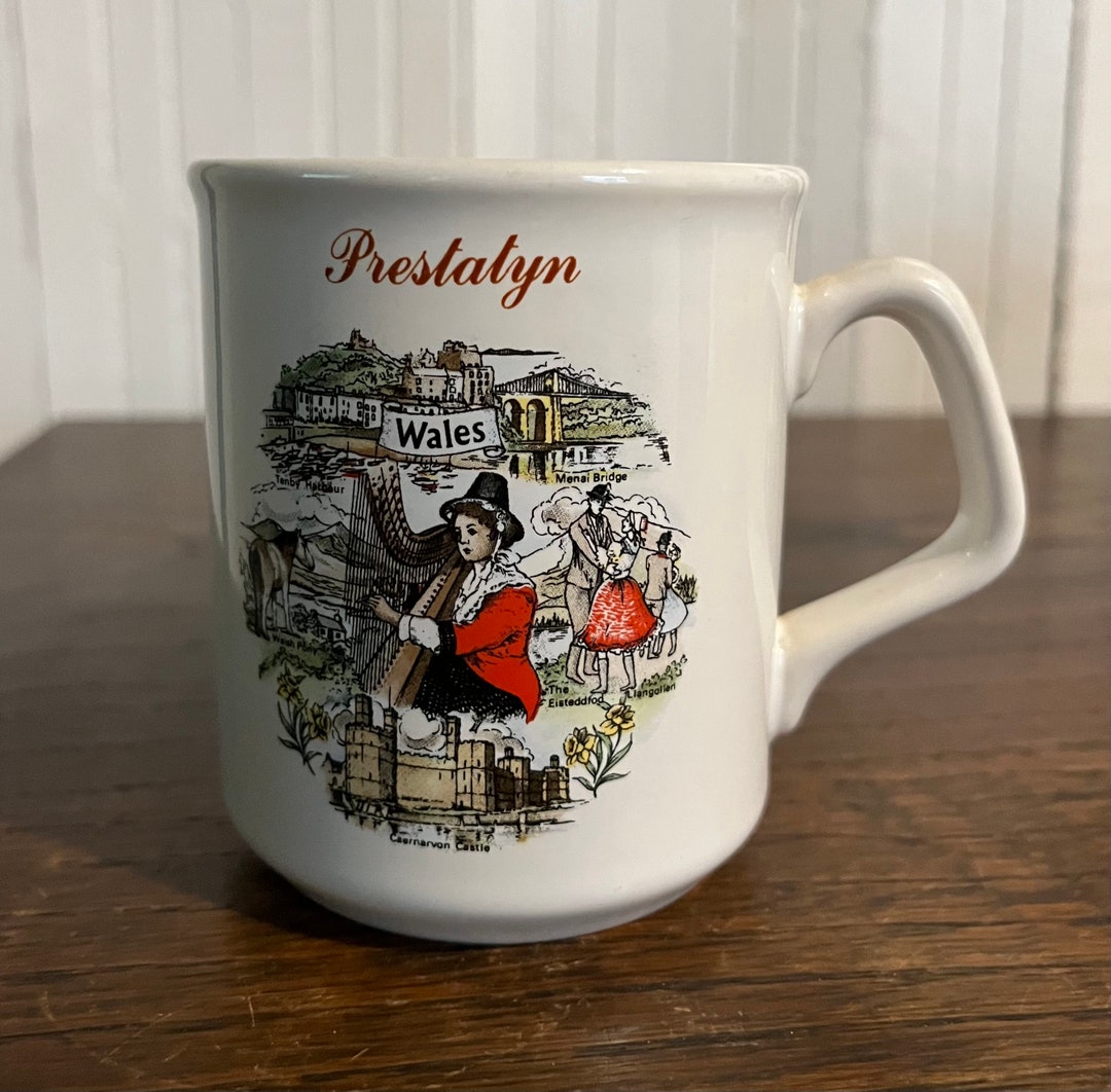 Welsh Mug. A Pretty Welsh Mug With the Text Prestatyn. - Etsy
