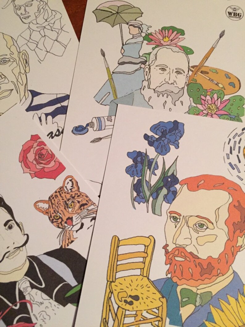 Famous Artist Prints. Van Gogh Salvador Dali Picasso and - Etsy