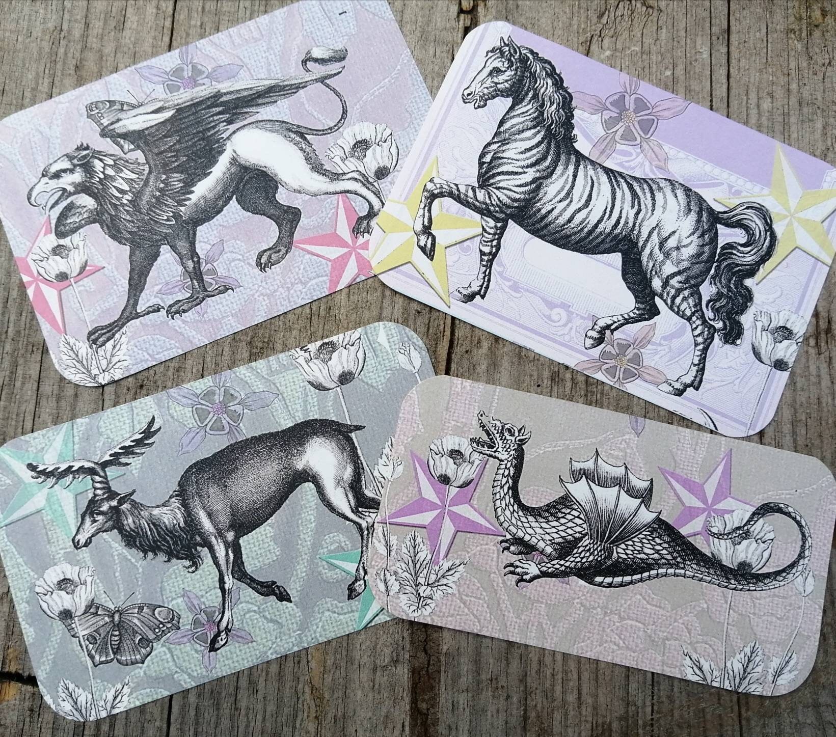 Mythological Creatures Stickers Unicorns Zebras and More | Etsy