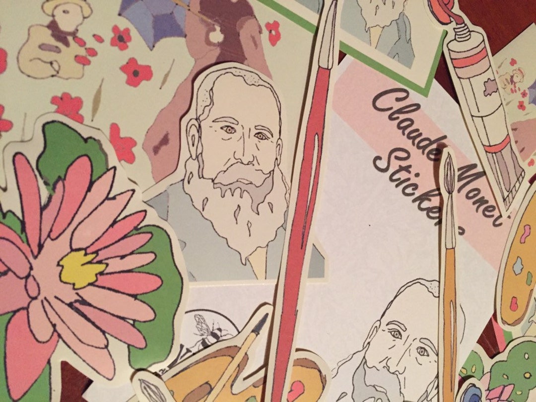 Claude Monet Stickers. Illustrated Stickers of the Great French Artist ...