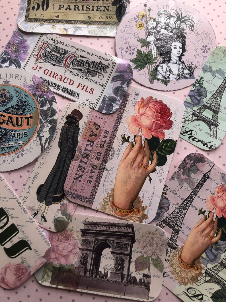 Paris Stickers. Pretty Vintage Style Paris Stickers for Your - Etsy UK