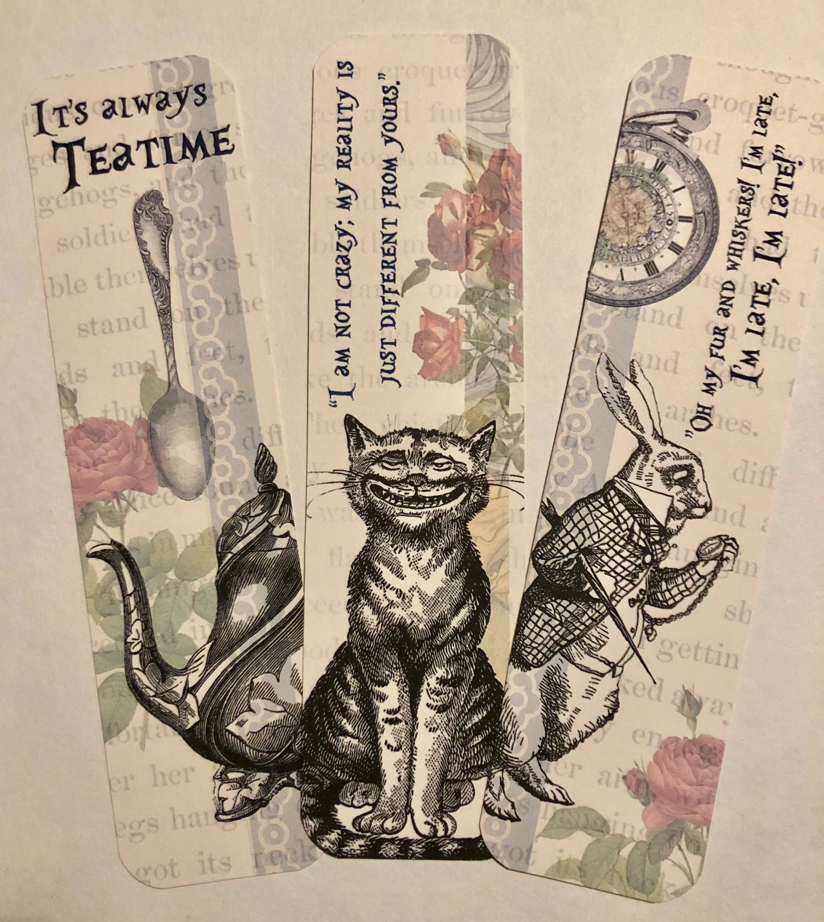 Alice in Wonderland Bookmarks. Ten Card Alice in Wonderland Bookmarks ...