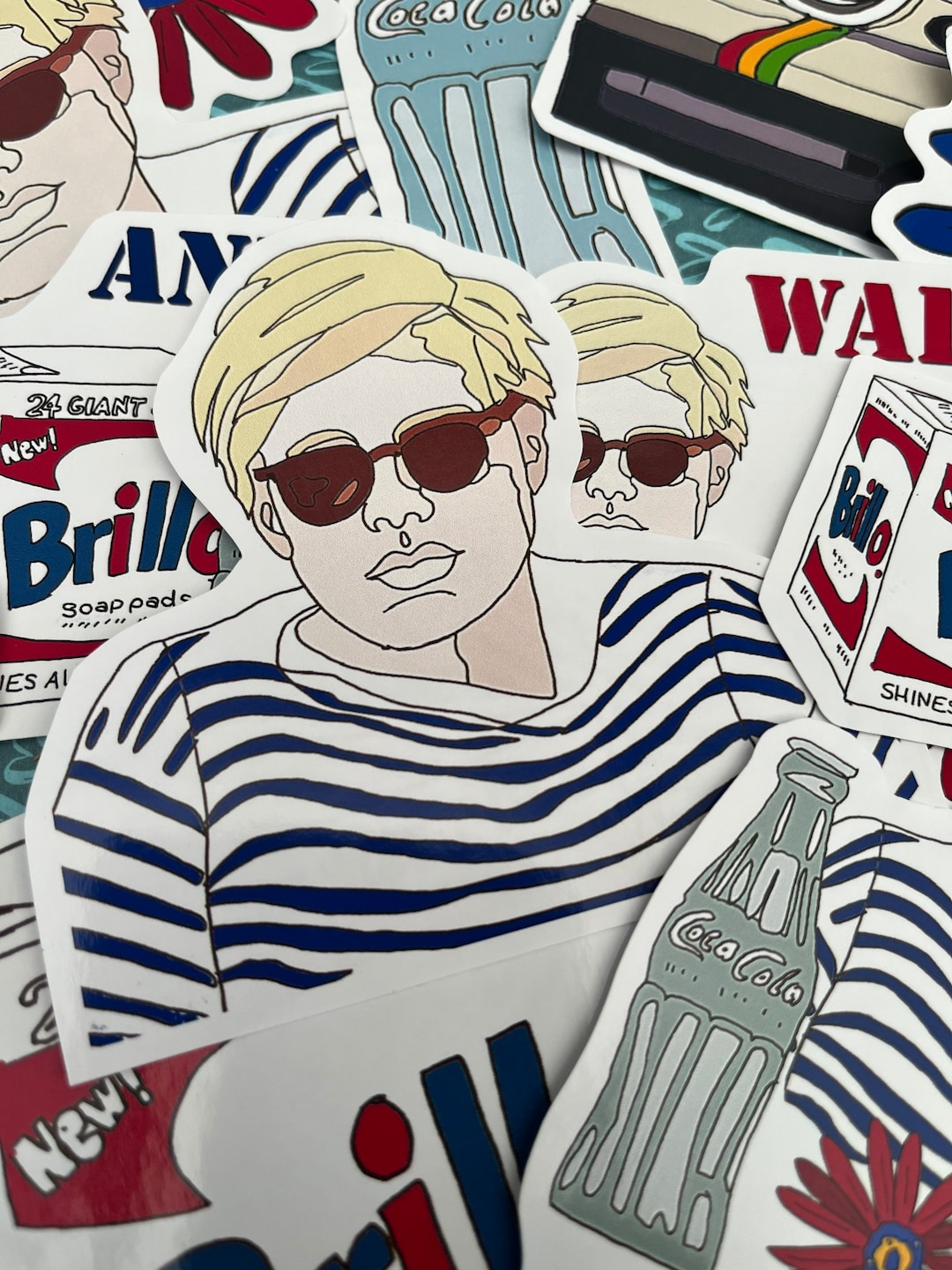 Andy Warhol Stickers. Stickers With Images of the Pop Artist Andy ...